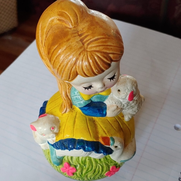 Accents | Vintage Ceramic Rotating Little Girl Music Box | Poshmark
